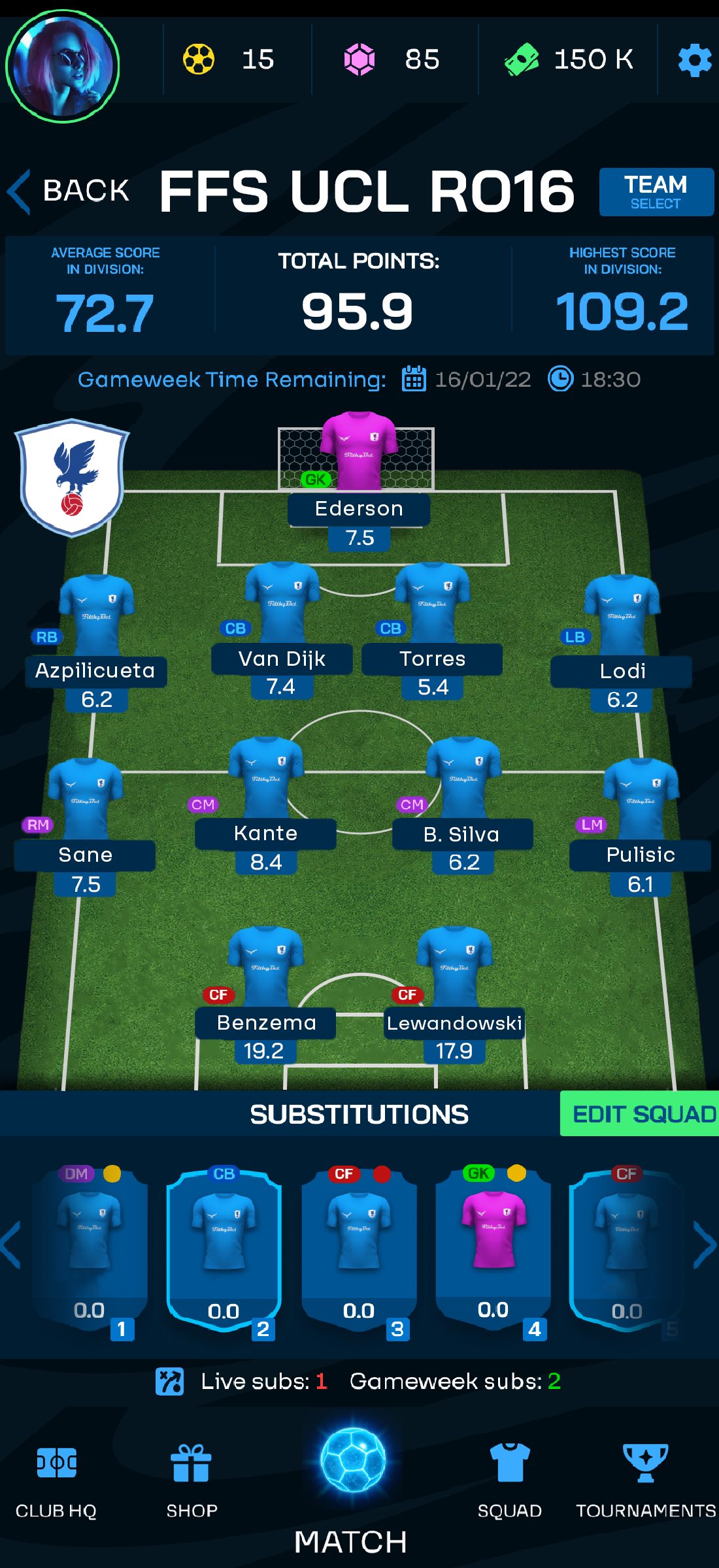 Our UCL star XI for the free-to-play Fantasy game, CLUB - Best FPL Tips ...