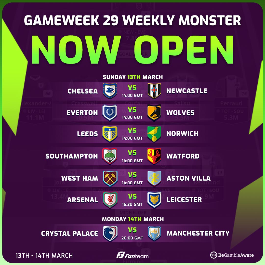 Scout’s Gameweek 29 picks for FanTeam's Weekly Monster - Best FPL Tips ...