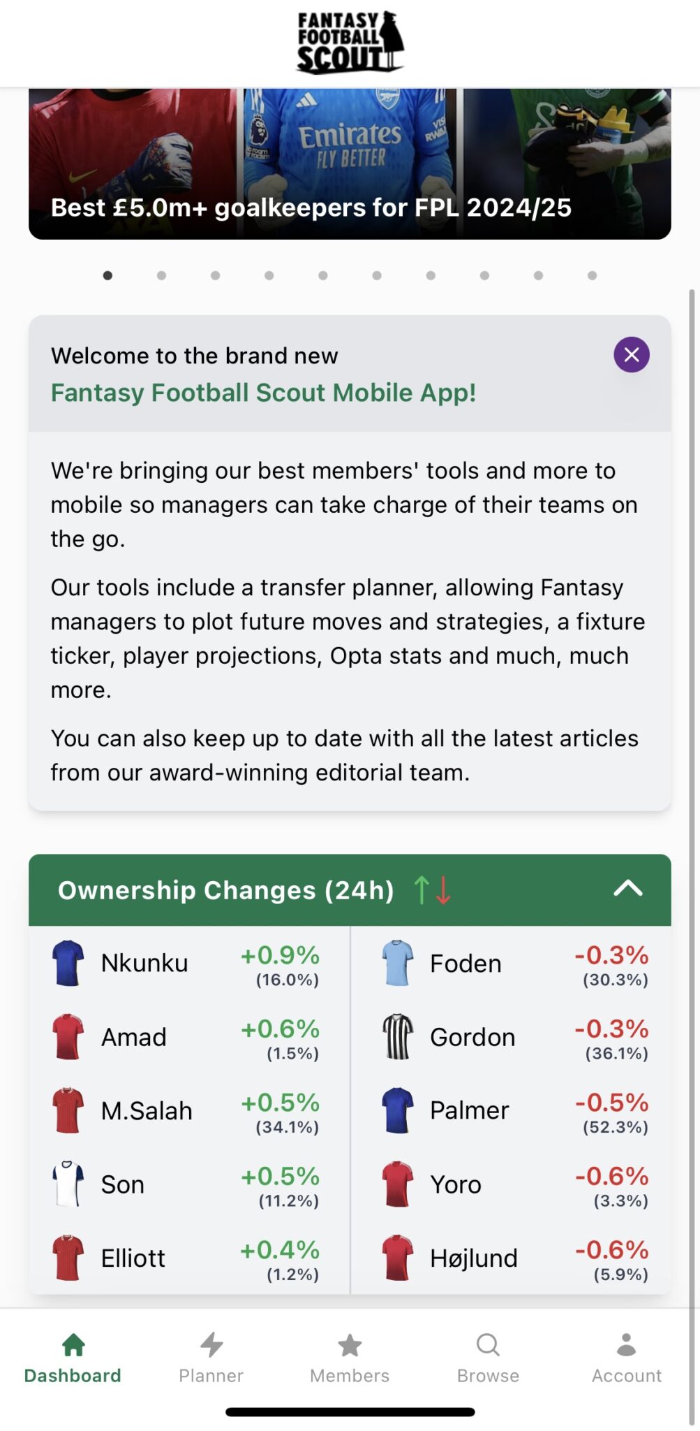 The Fantasy Football Scout app is now live!