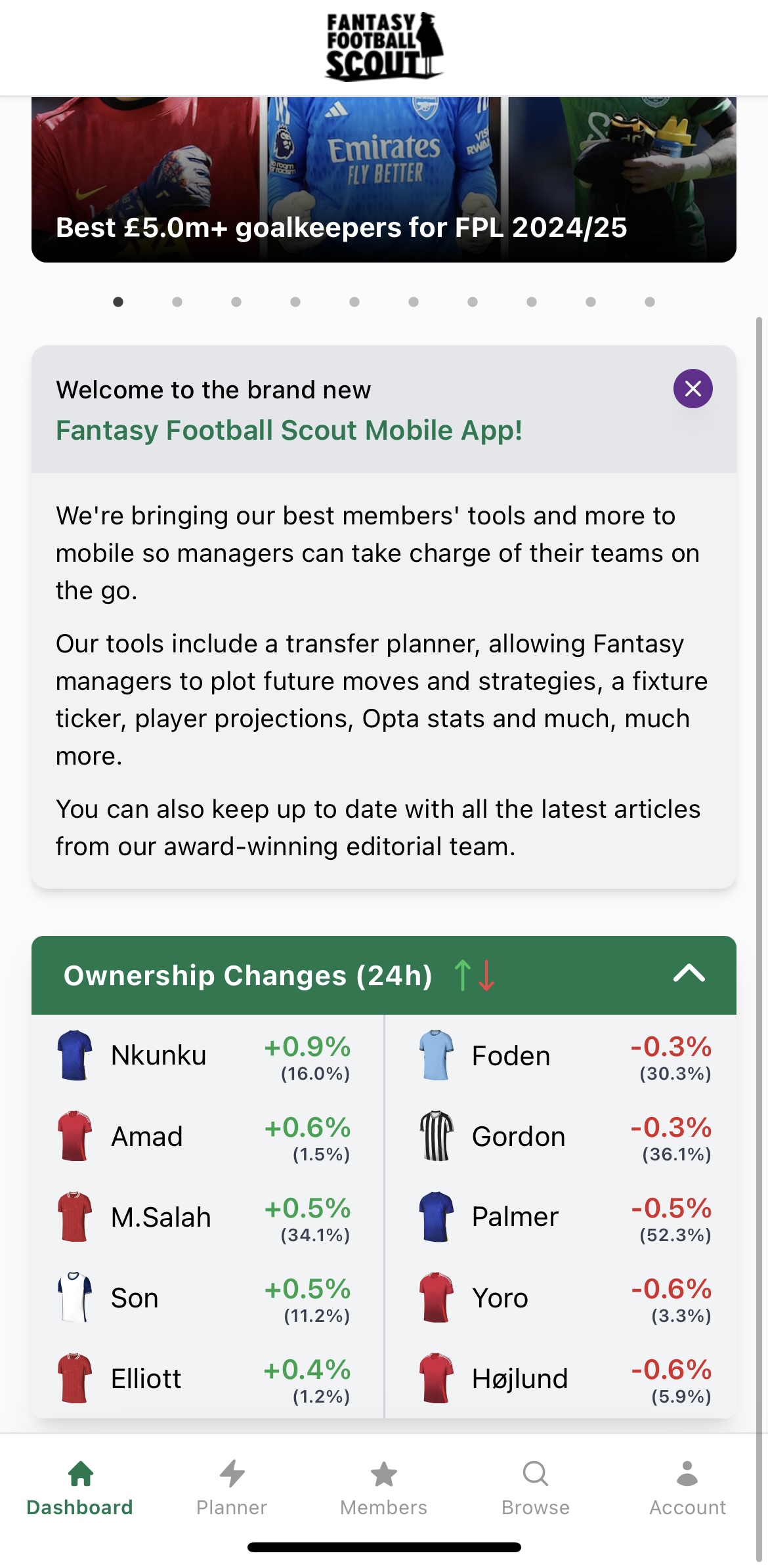 The Fantasy Football Scout app is now live!