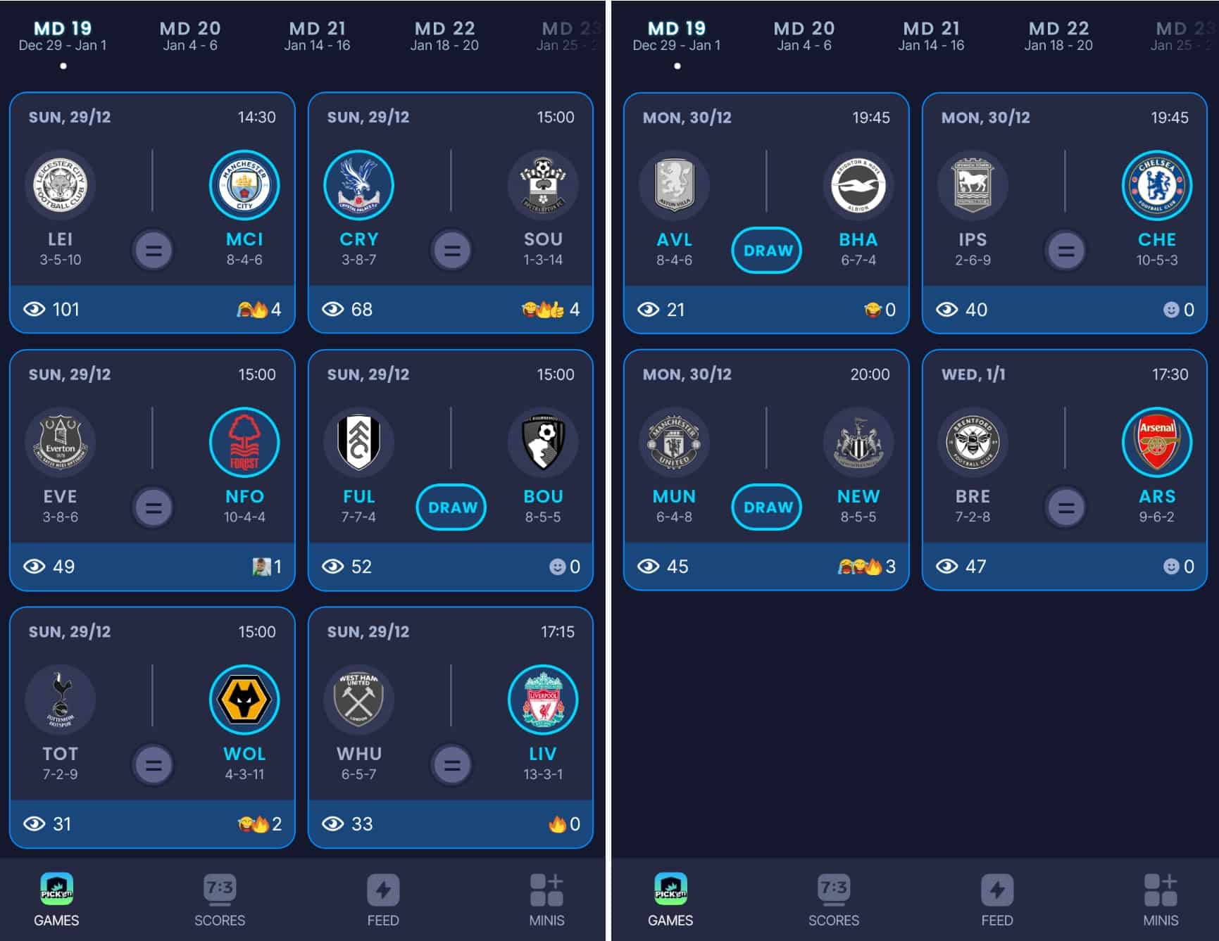 Sleeper Pick'em predictions for Matchday 19