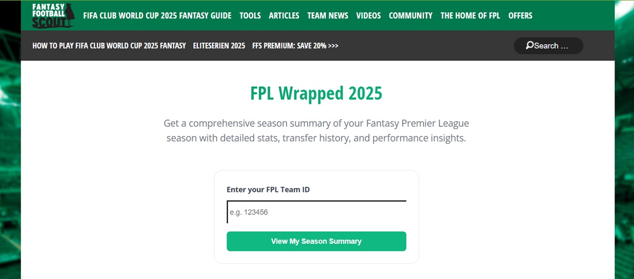 FPL Wrapped: Get a summary of your 2024/25 season