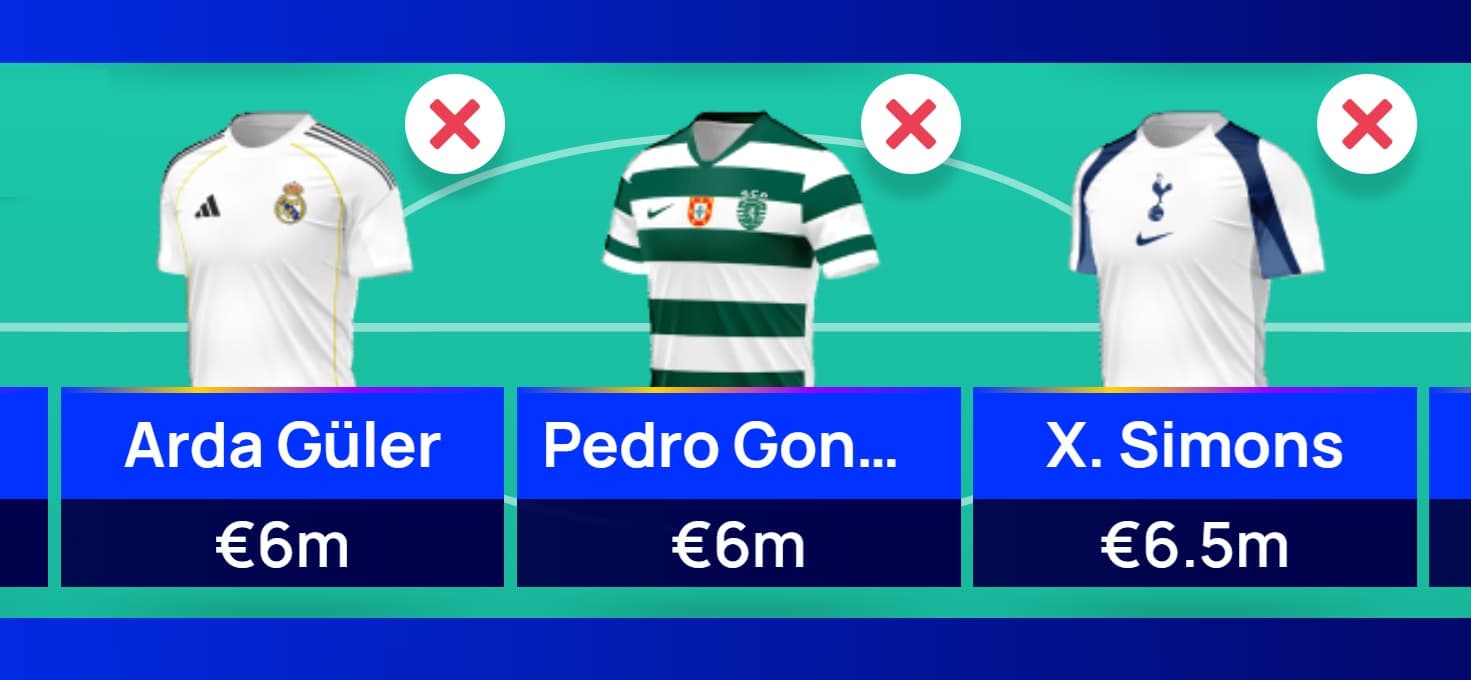 UCL Fantasy 2025/26: Best €7.0m-and-under midfielders